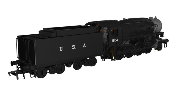 Rapido OO Gauge 926001 USATC S160 2-8-0, ‘1604’, Black w/USA on Tender ...