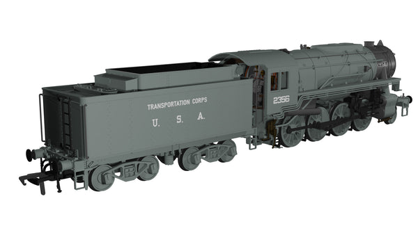 Rapido OO Gauge 926004 USATC S160 2-8-0, ‘2356’, Light Grey w/Transpor ...