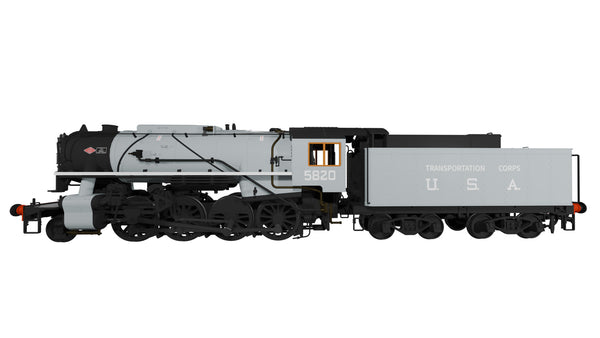 Rapido OO Gauge 926006 USATC S160 2-8-0, ‘5820’, Big Jim, Light Grey w ...