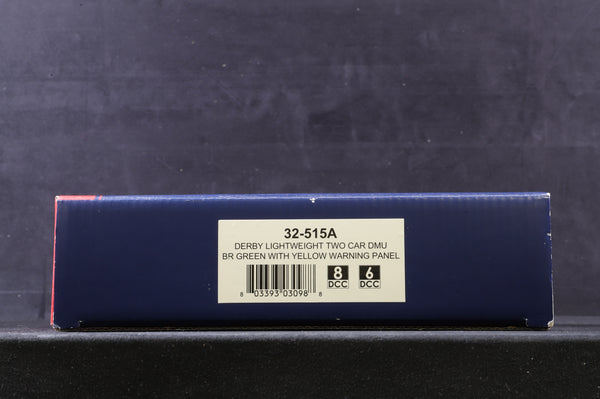 Bachmann OO 32-515A Derby Lightweight 2 Car DMU BR Green With Yellow W ...