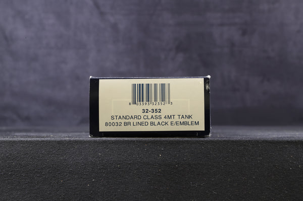 Bachmann OO 32-352 Standard Class 4MT Tank '80032' BR Lined Black E/Em ...