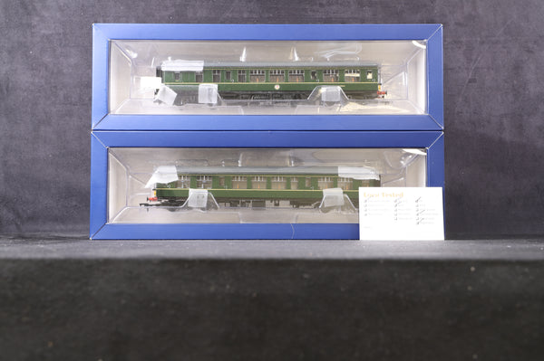 Bachmann OO 32-515 Derby Lightweight 2 Car DMU BR Green With Yellow Wa ...