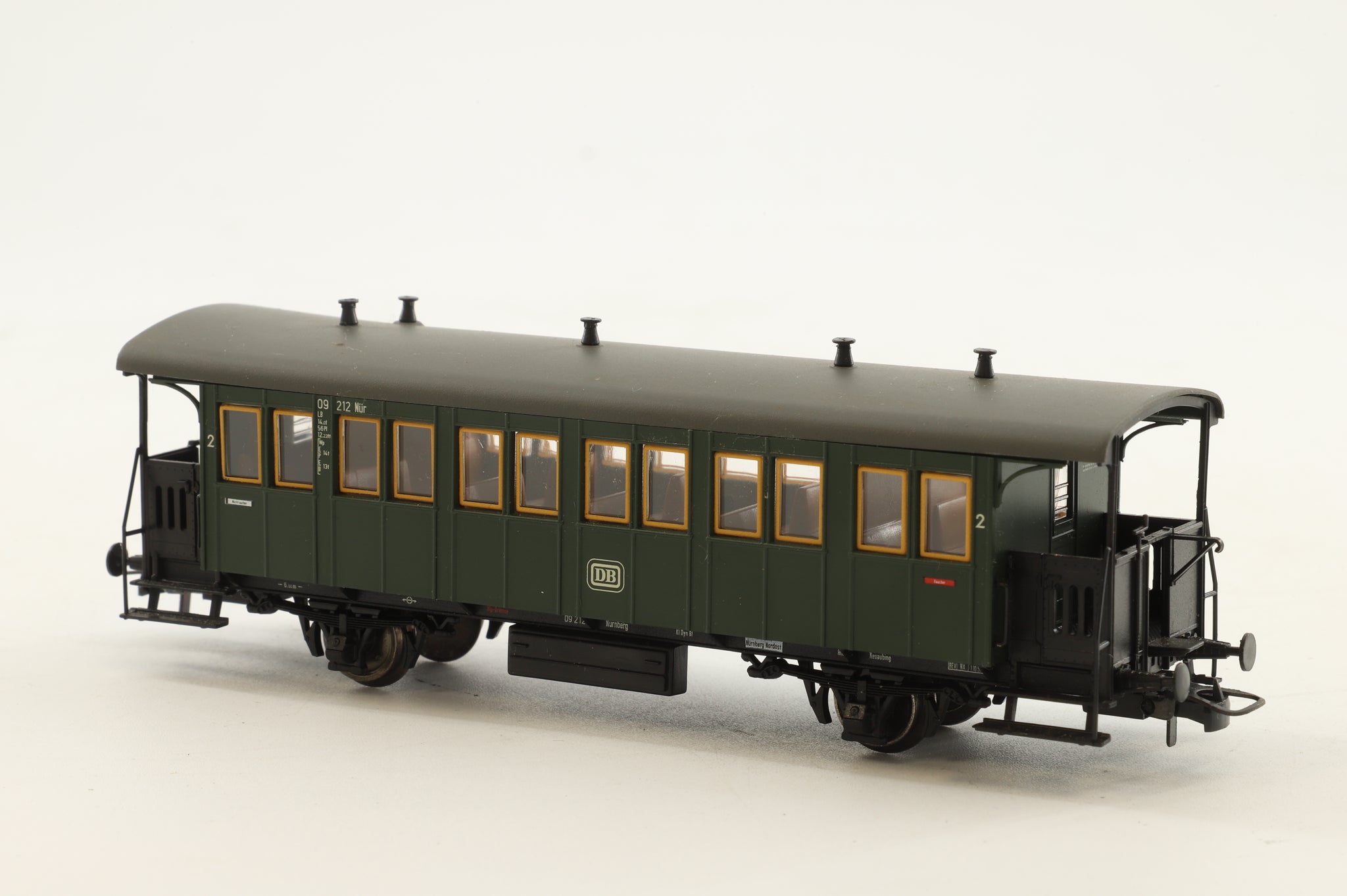 Roco HO 44830 DB Green 4-Wheel Coach - Clark Railworks