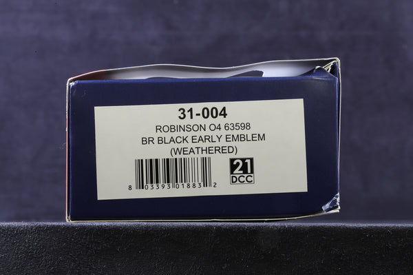 Bachmann OO 31-004 Robinson O4 63598 in BR Black with Early Emblems ...