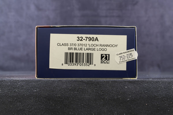 Bachmann OO 32-790A Class 37/0 '37012' 'Loch Rannoch' BR Blue Large Lo ...