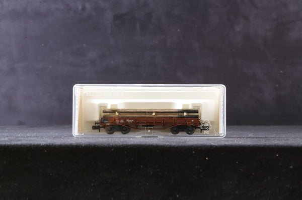 Fleischmann N Rake Of 8 Low Sided Wagons With Wood Load Inc. 82628701x ...