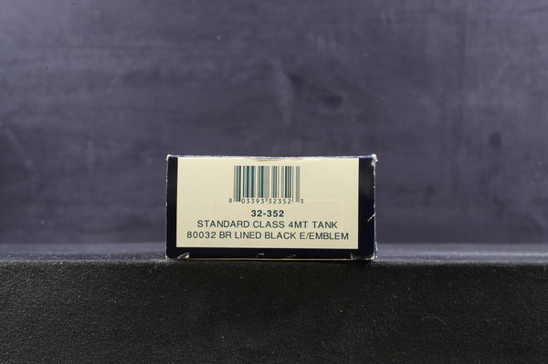 Bachmann OO 32-352 Standard Class 4MT Tank '80032' BR Lined Black E/C ...