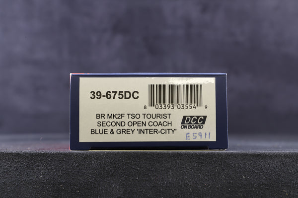 Bachmann OO 39-675DC BR Mk2F TSO Tourist Second Open Coach Blue & Grey ...