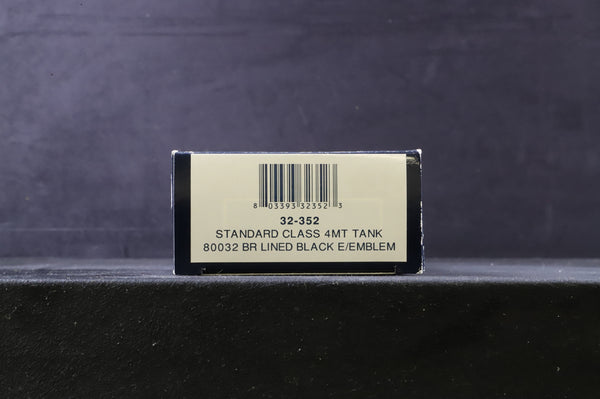 Bachmann OO 32-352 Standard Class 4MT Tank '80032' BR Lined Black E/C ...